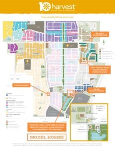 Model Home Map | Harvest by Hillwood Communities